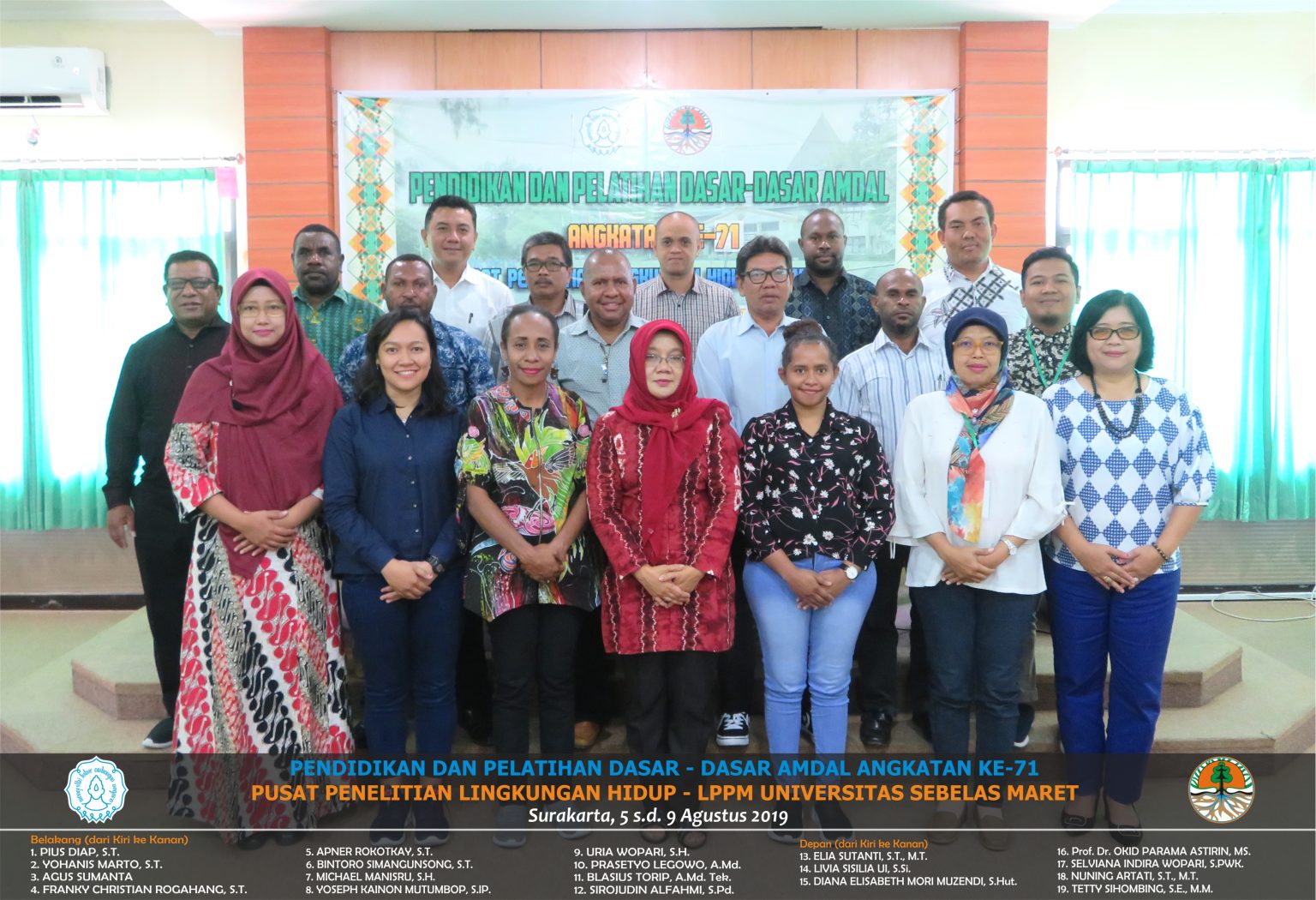 Diklat Dasar-Dasar Amdal (5-9 Agustus 2019) – PPLH UNS