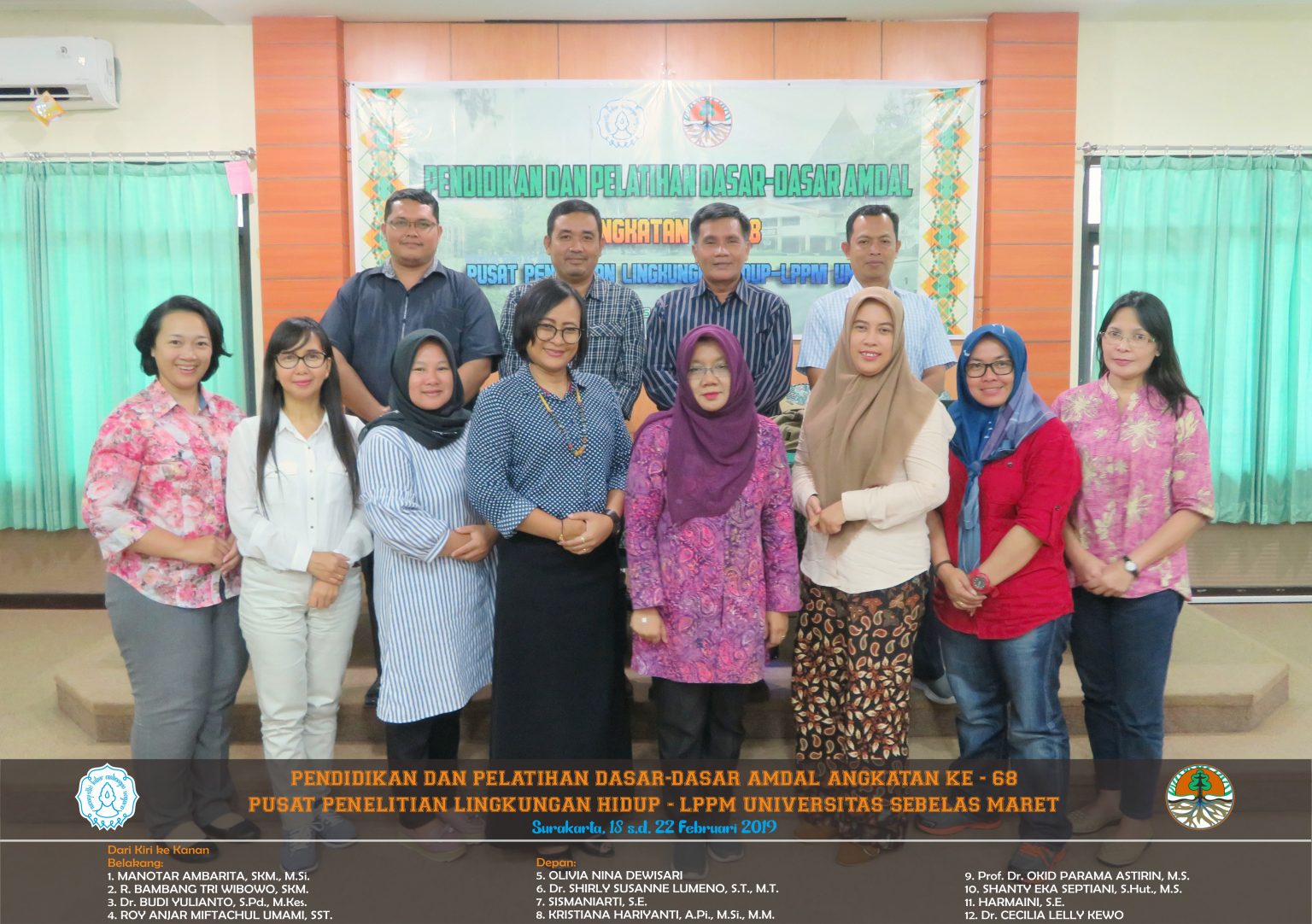 Diklat Dasar – Dasar Amdal (18 – 22 Februari 2019) – PPLH UNS